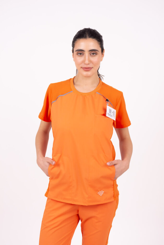 Chaquetilla Médica Mujer Terzo comfy Naranja | arciel y spandex